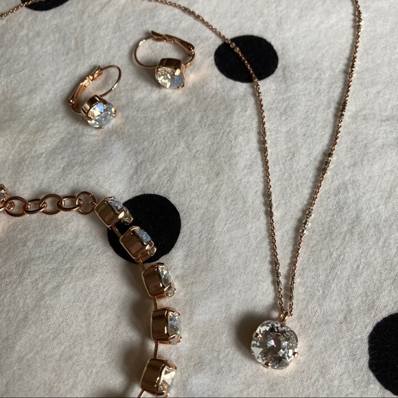 Jewelry | Rose Gold Crystal Jewelry Gift Set | Poshmark